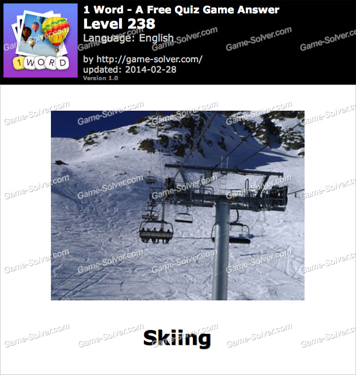 1 Word A Free Quiz Game Level 238 • Game Solver