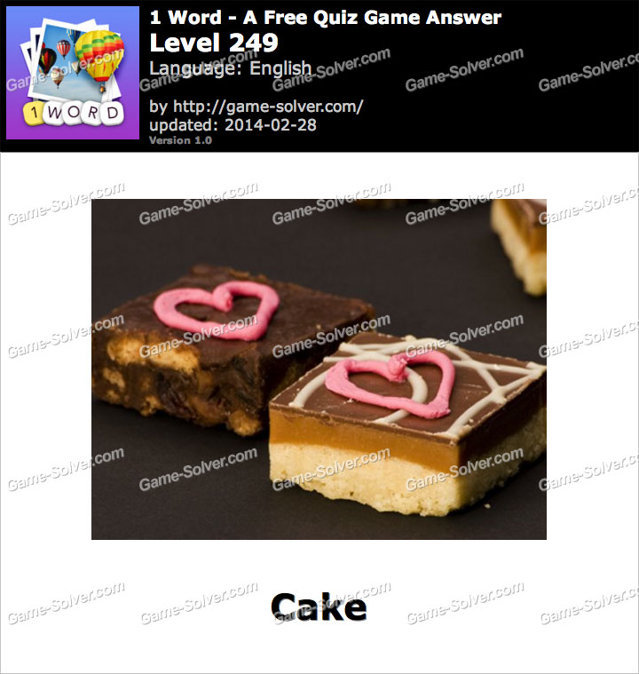 1 Word A Free Quiz Game Level 249 • Game Solver