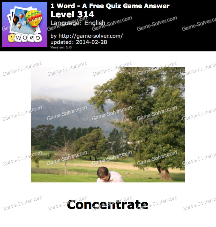1 Word A Free Quiz Game Level 314 • Game Solver