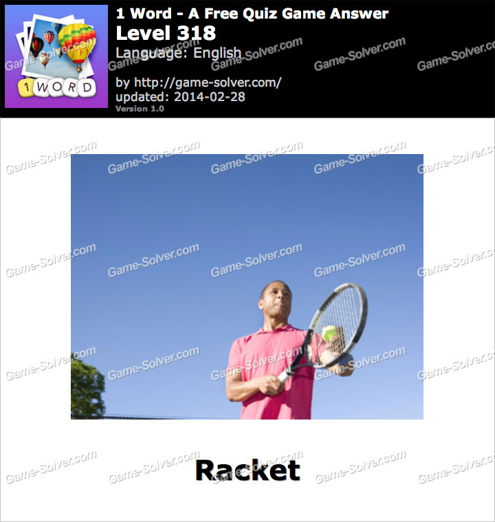 1 Word A Free Quiz Game Level 318 • Game Solver