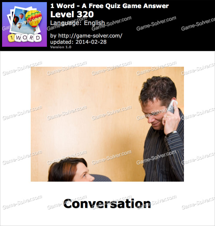 1 Word A Free Quiz Game Level 320 • Game Solver