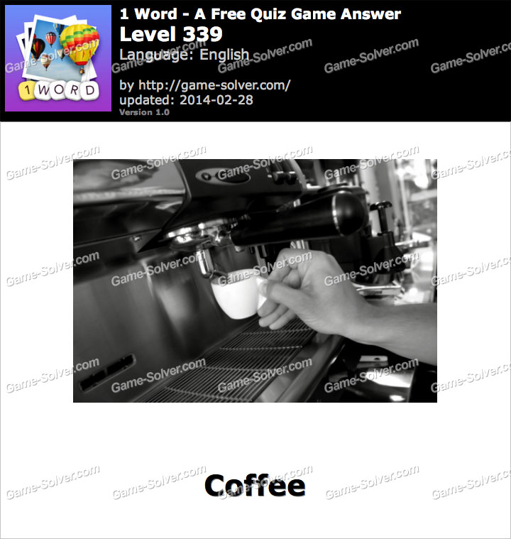 1 Word A Free Quiz Game Level 339 • Game Solver