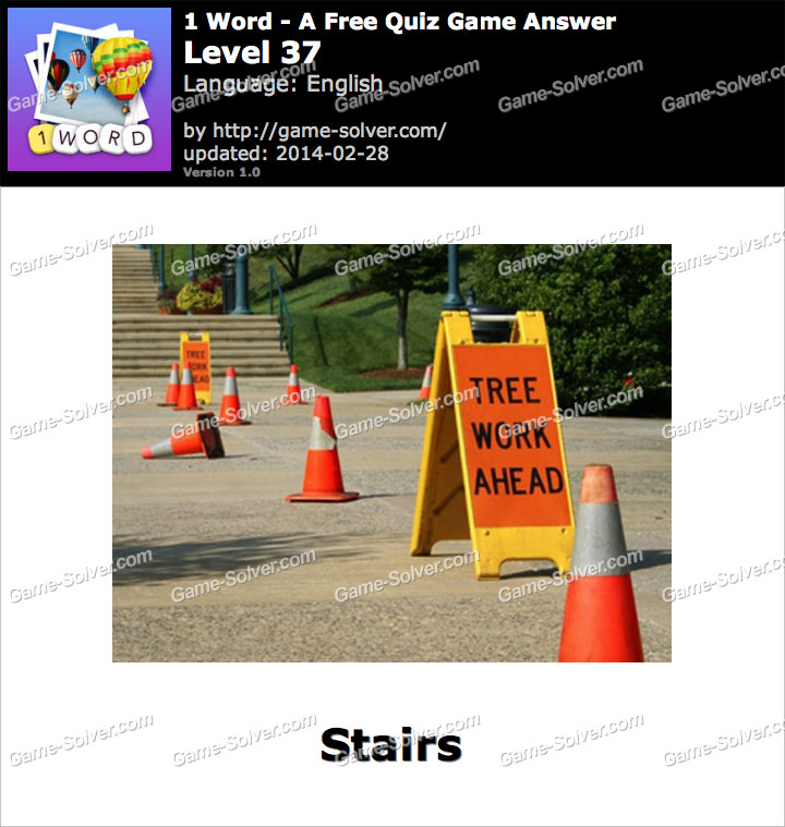 1 Word A Free Quiz Game Level 37 • Game Solver