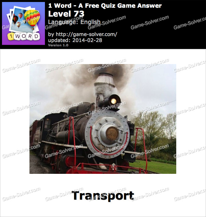 1 Word A Free Quiz Game Level 73 • Game Solver