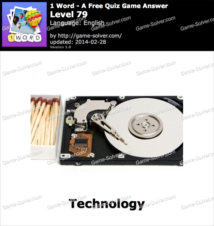 1 Word A Free Quiz Game Level 79 • Game Solver