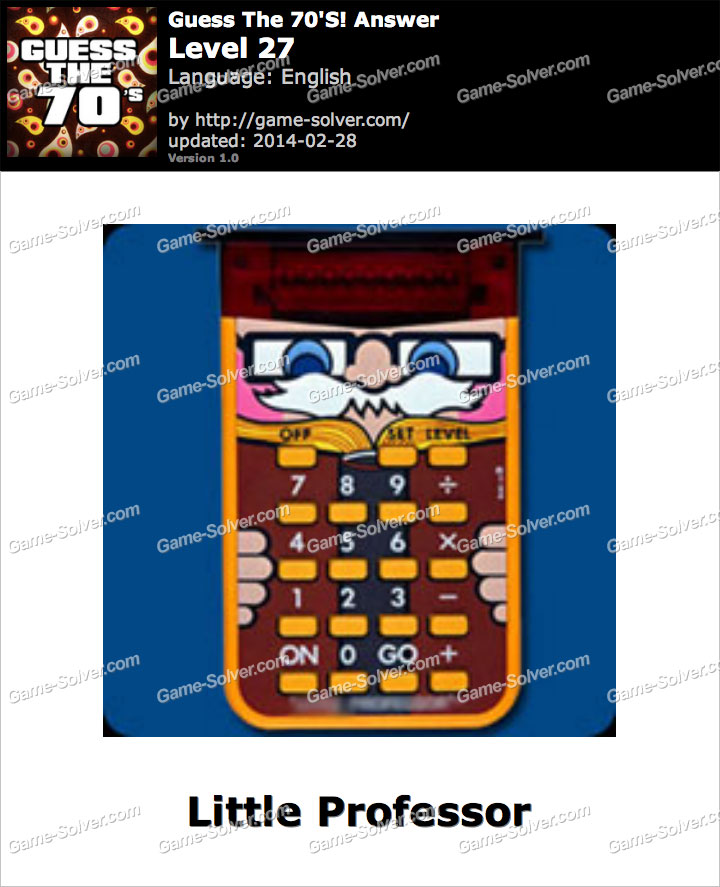 Guess the 70s Level 27 • Game Solver