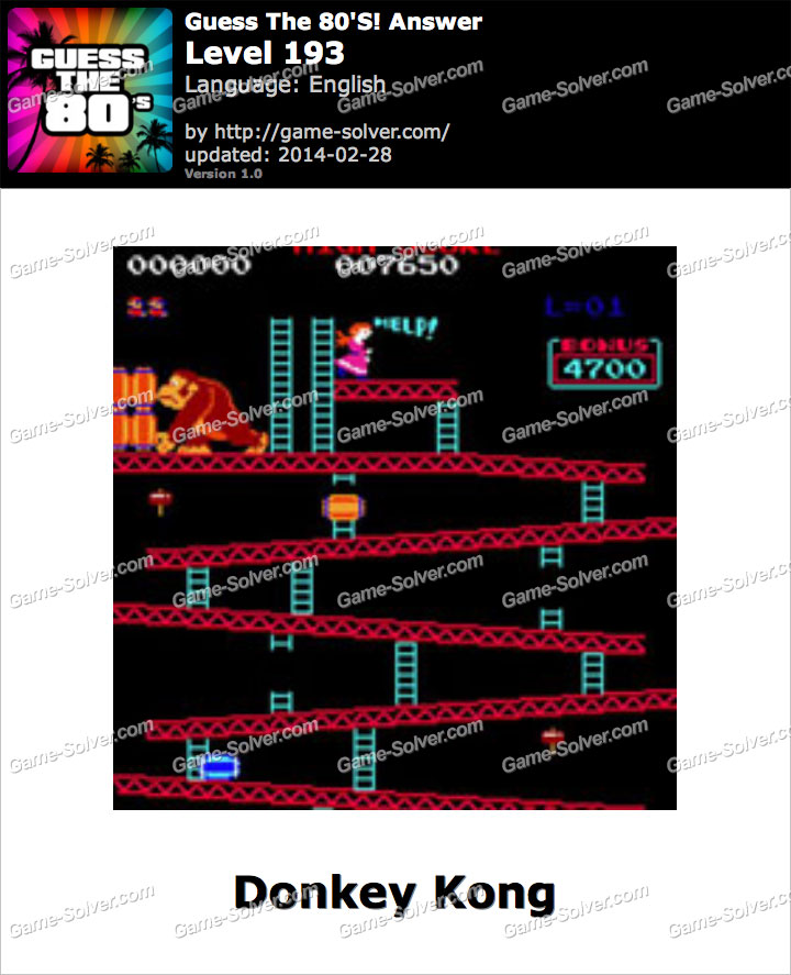Guess the 80s Level 193 • Game Solver