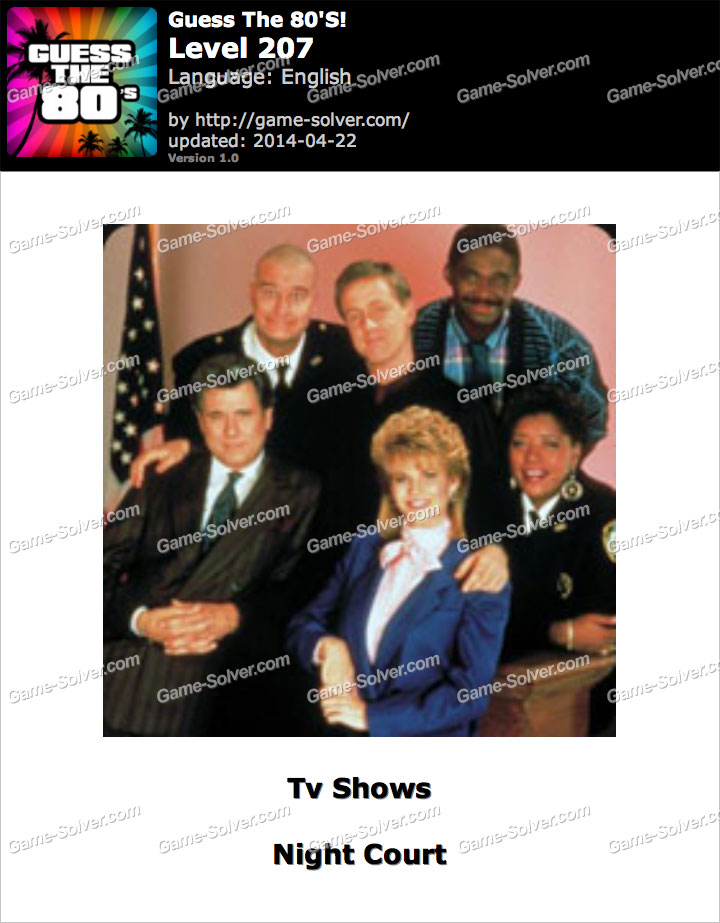 Guess the 80s Level 207 • Game Solver