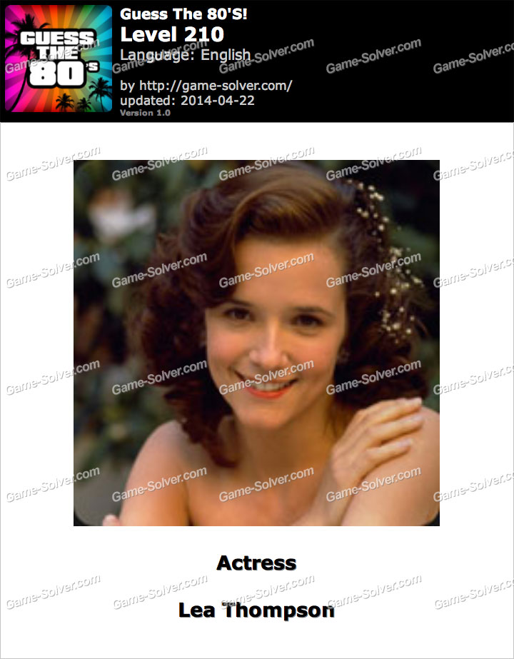 Guess the 80s Level 210 • Game Solver