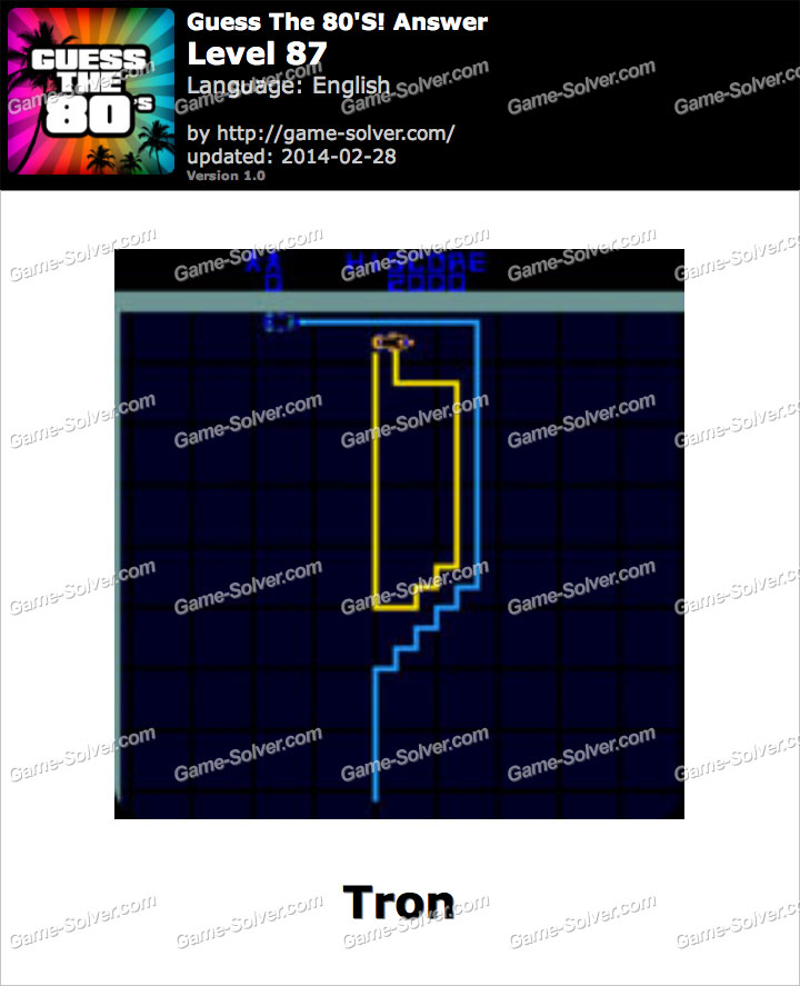Guess the 80s Level 87 • Game Solver