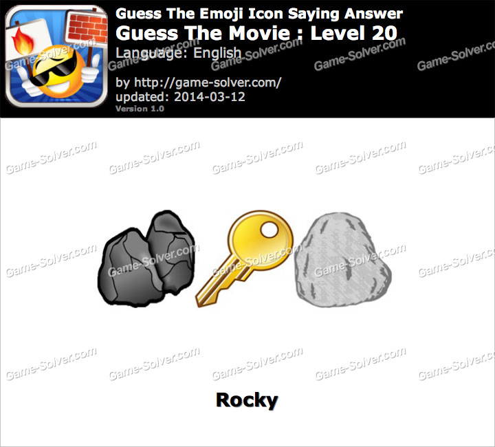 Emoji Icon Guess The Movie Level 20 Game Solver