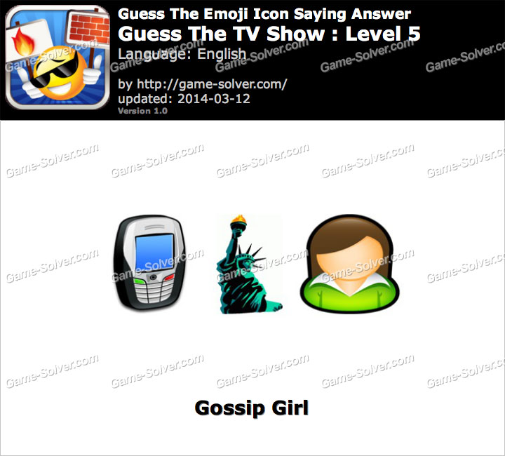 Emoji Icon Guess The TV Show Level 5 • Game Solver
