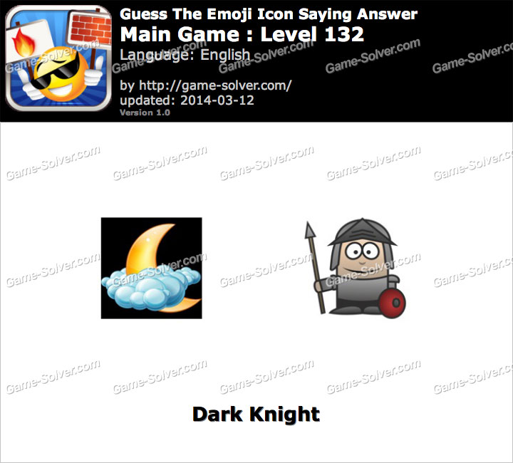 Emoji Icon Main Game Level 132 Game Solver