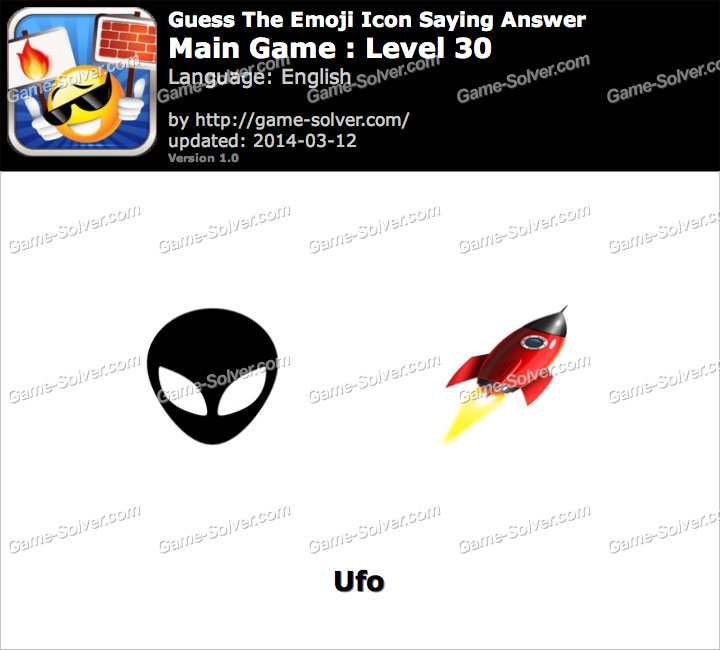 Emoji Icon Main Game Level 30 • Game Solver