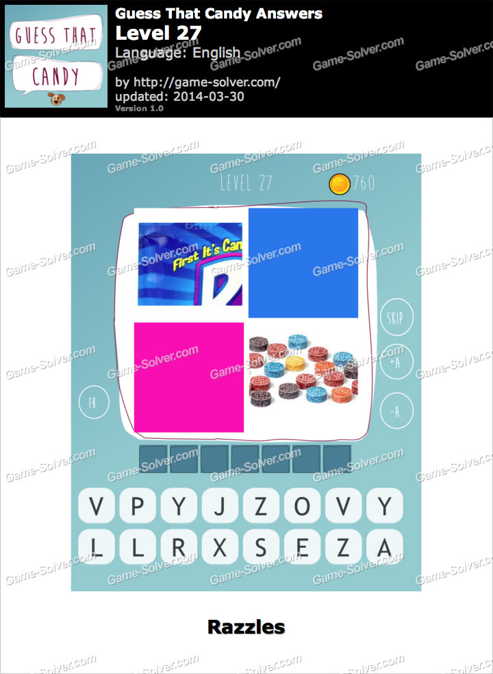 Guess That Candy Level 27 • Game Solver