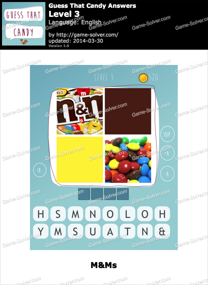 Guess That Candy Level 3 • Game Solver