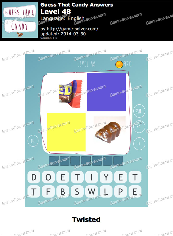 Guess That Candy Level 48 • Game Solver