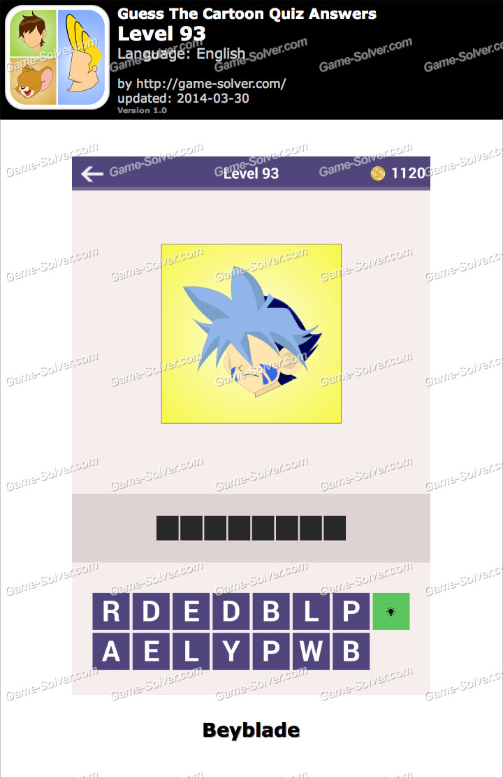 Guess the Cartoon Quiz Level 93 • Game Solver