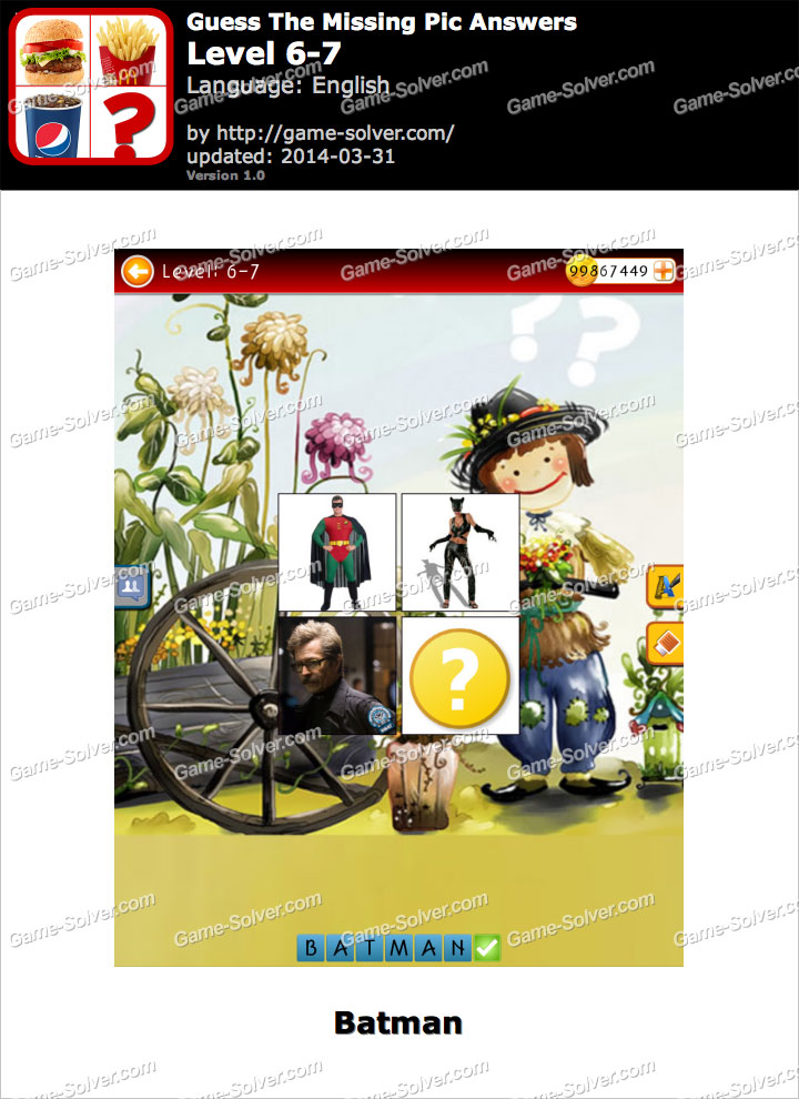 Guess The Missing Pic Level 6-7 • Game Solver