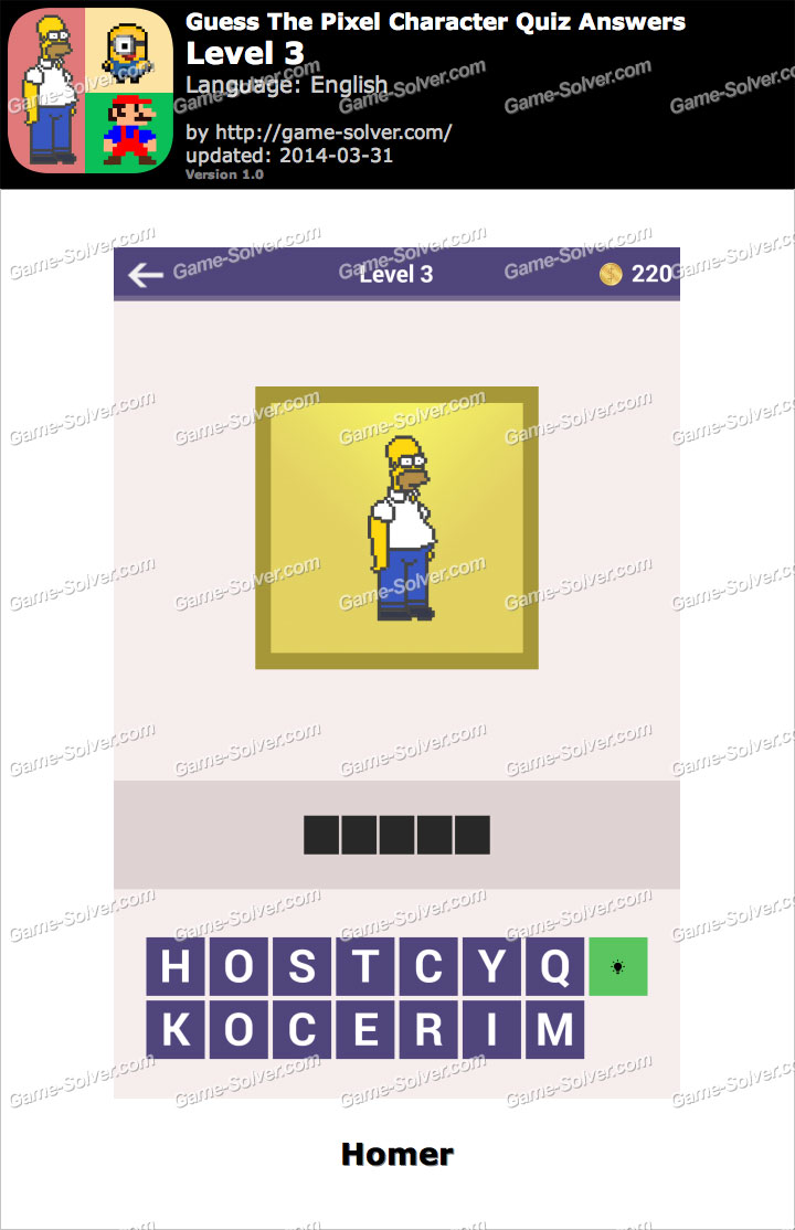 Guess The Pixel Character Quiz Level 3 • Game Solver