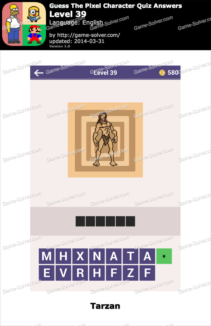 Guess The Pixel Character Quiz Level 39 • Game Solver