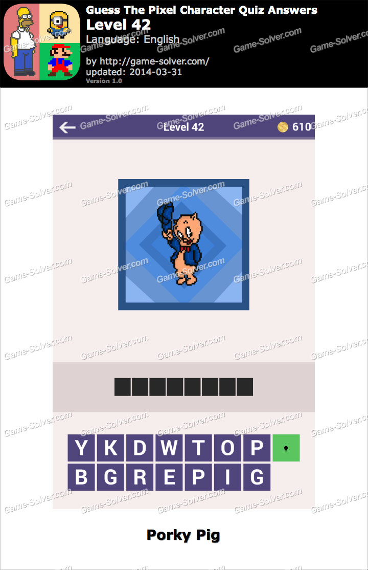 Guess The Pixel Character Quiz Level 42 • Game Solver