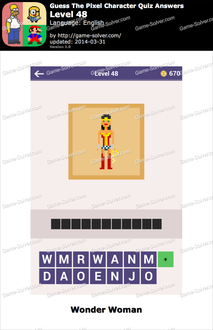 Guess The Pixel Character Quiz Level 48 • Game Solver