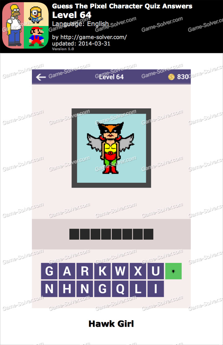 Guess The Pixel Character Quiz Level 64 • Game Solver