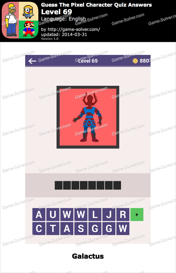 Guess The Pixel Character Quiz Level 69 • Game Solver
