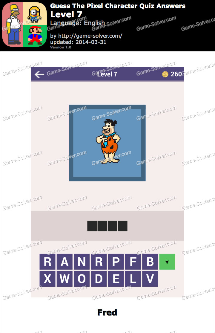 Guess The Pixel Character Quiz Level 7 • Game Solver