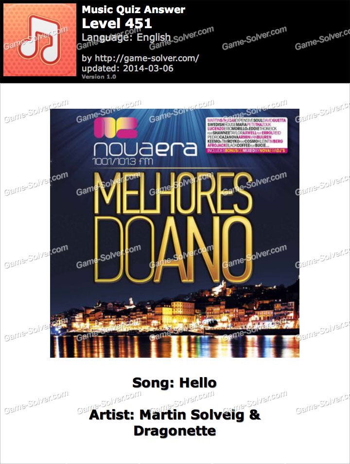 Music Quiz Level 451 • Game Solver