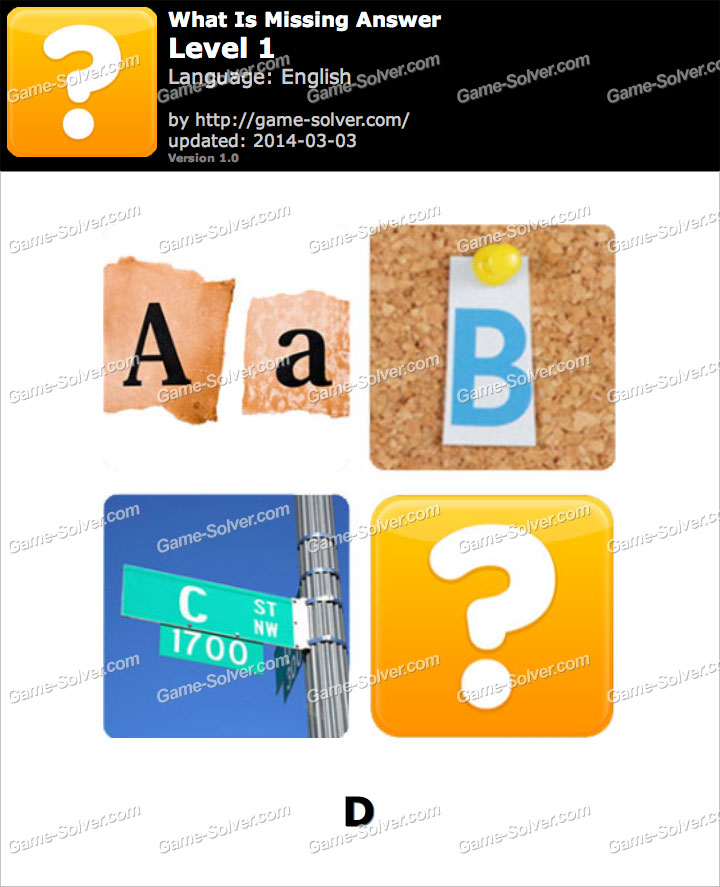 What Is Missing 1 • Game Solver
