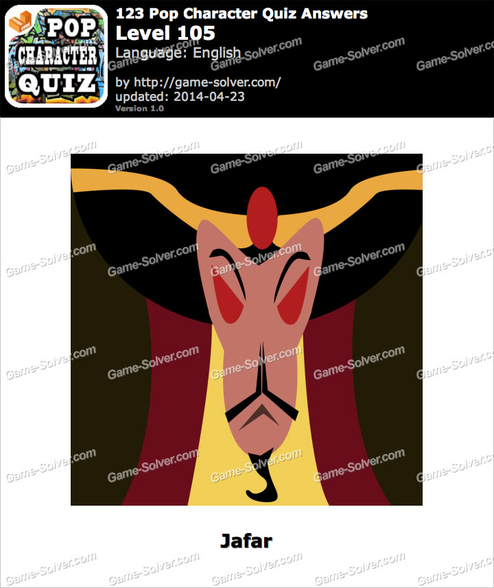 123 Pop Character Quiz Level 105 • Game Solver