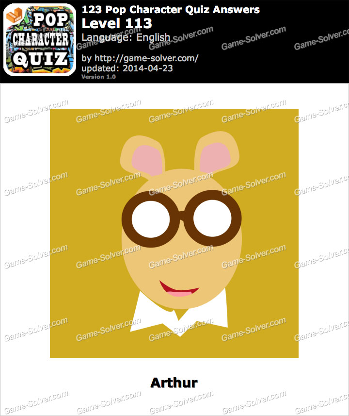 123 Pop Character Quiz Level 113 • Game Solver