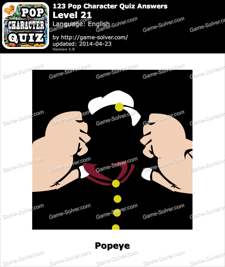 123 Pop Character Quiz Level 21 • Game Solver
