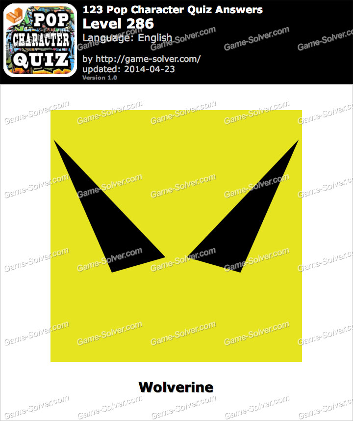 123 Pop Character Quiz Level 286 • Game Solver