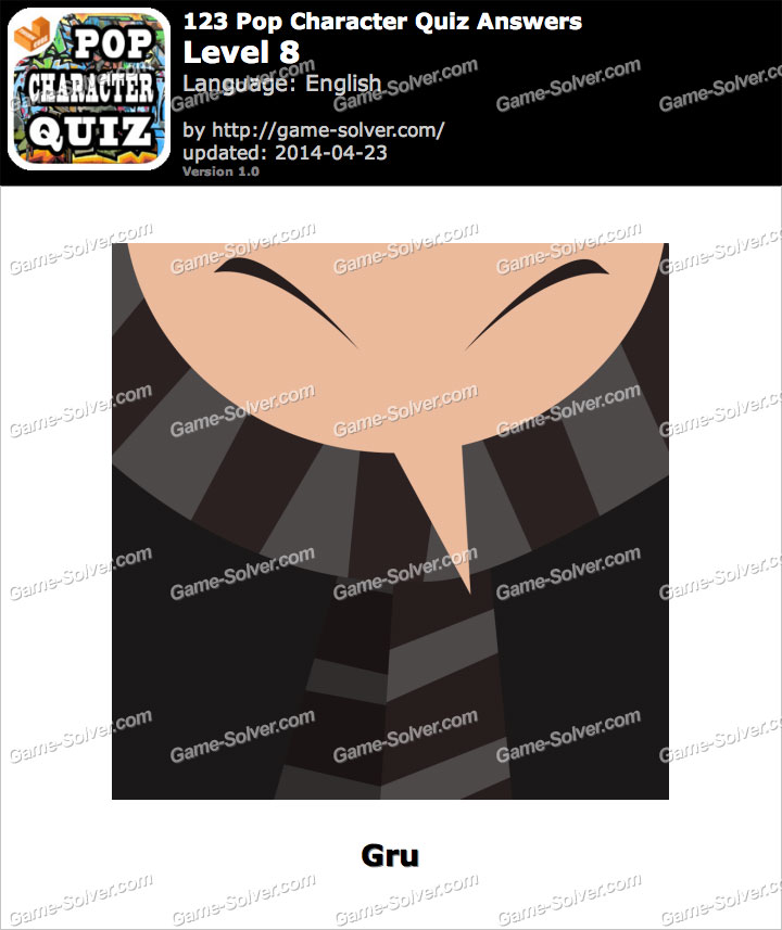 123 Pop Character Quiz Level 8 • Game Solver