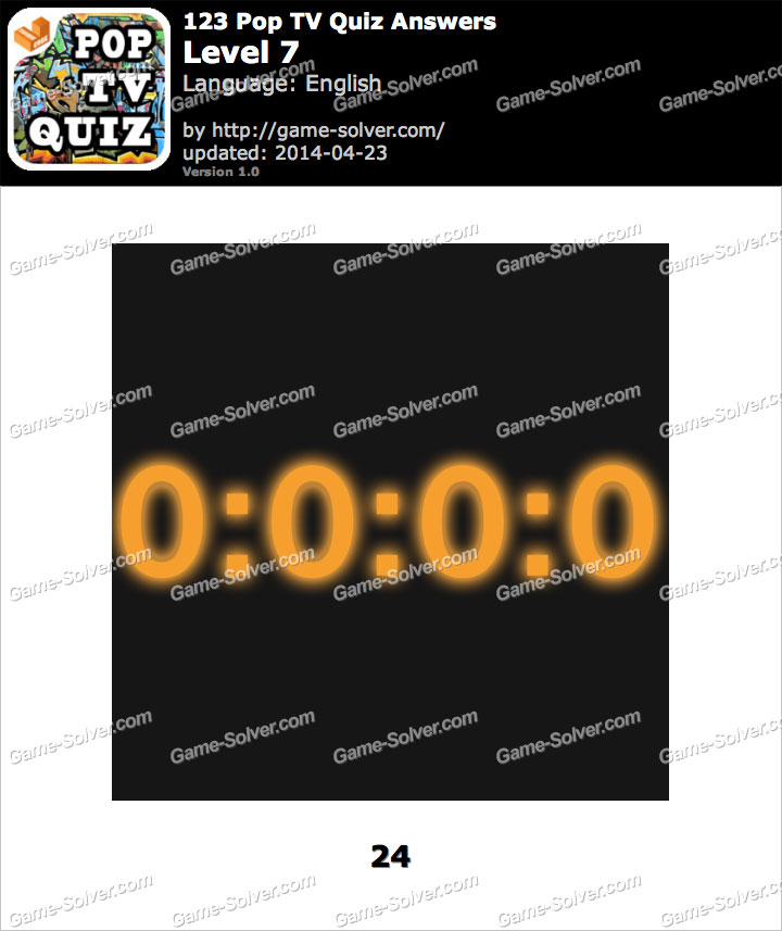 123 Pop TV Quiz Level 7 • Game Solver