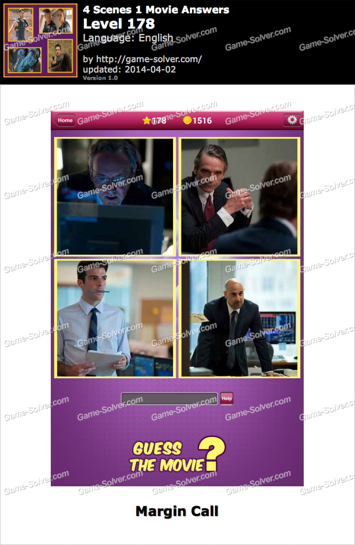 4 Scenes 1 Movie Level 178 • Game Solver