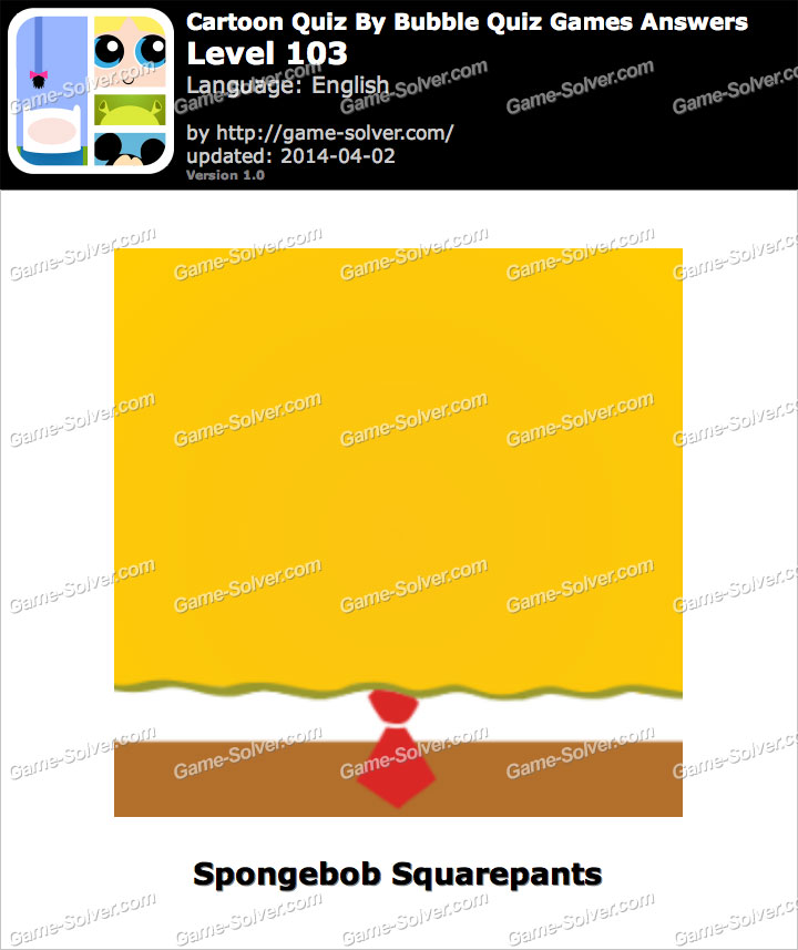 Cartoon Quiz by Bubble Quiz Games Level 103 • Game Solver