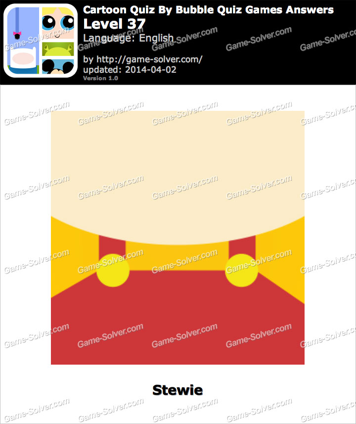 Cartoon Quiz by Bubble Quiz Games Level 37 • Game Solver