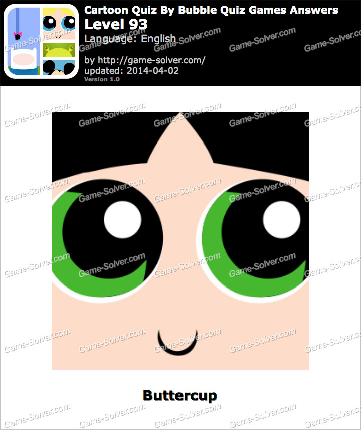 Cartoon Quiz by Bubble Quiz Games Level 93 • Game Solver
