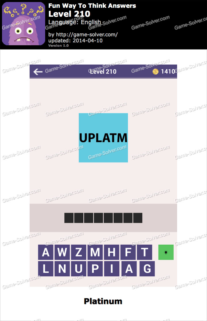 Fun Way To Think Level 210 • Game Solver