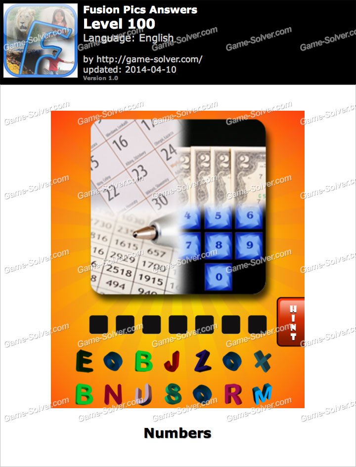 Fusion Pics Level 100 • Game Solver
