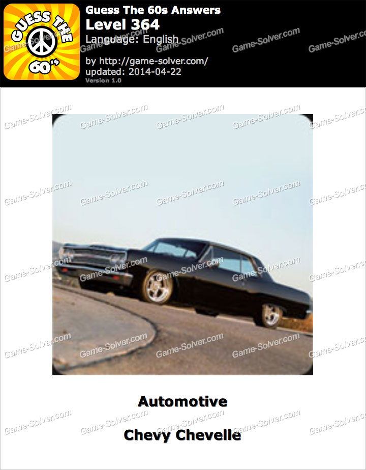 Guess the 60s Level 364 • Game Solver