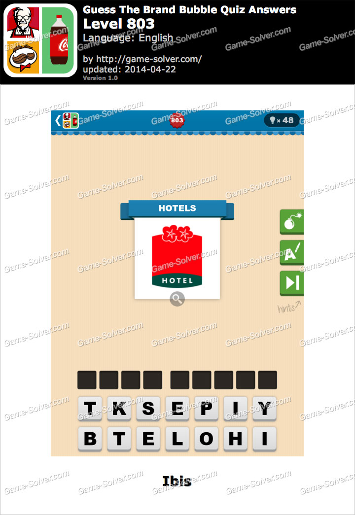 Guess The Brand Bubble Quiz Level 803 • Game Solver