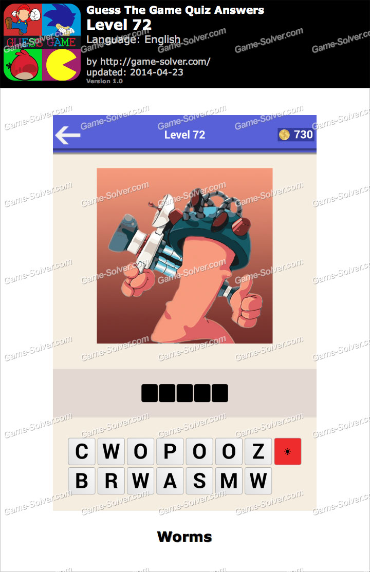 Guess The Game Quiz Level 72 • Game Solver