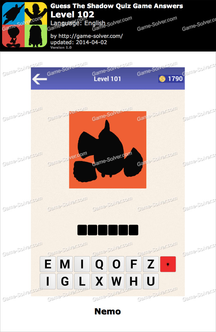 Guess The Shadow Quiz Game Level 102 • Game Solver