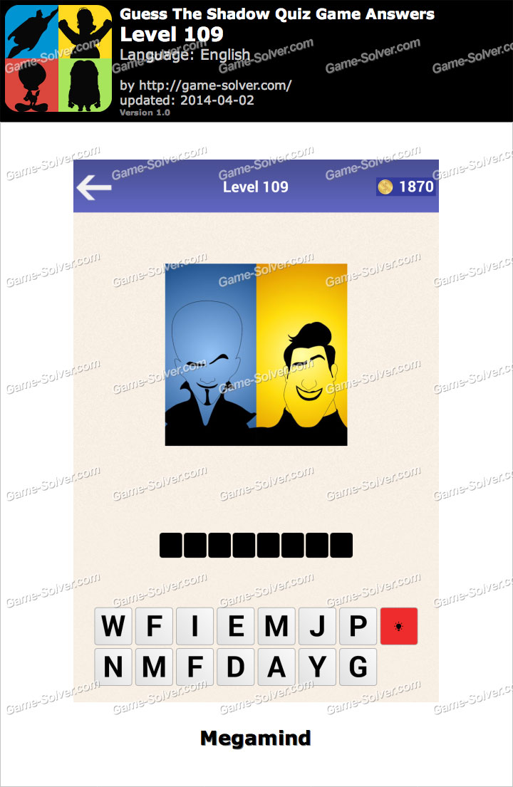 Guess The Shadow Quiz Game Level 109 • Game Solver