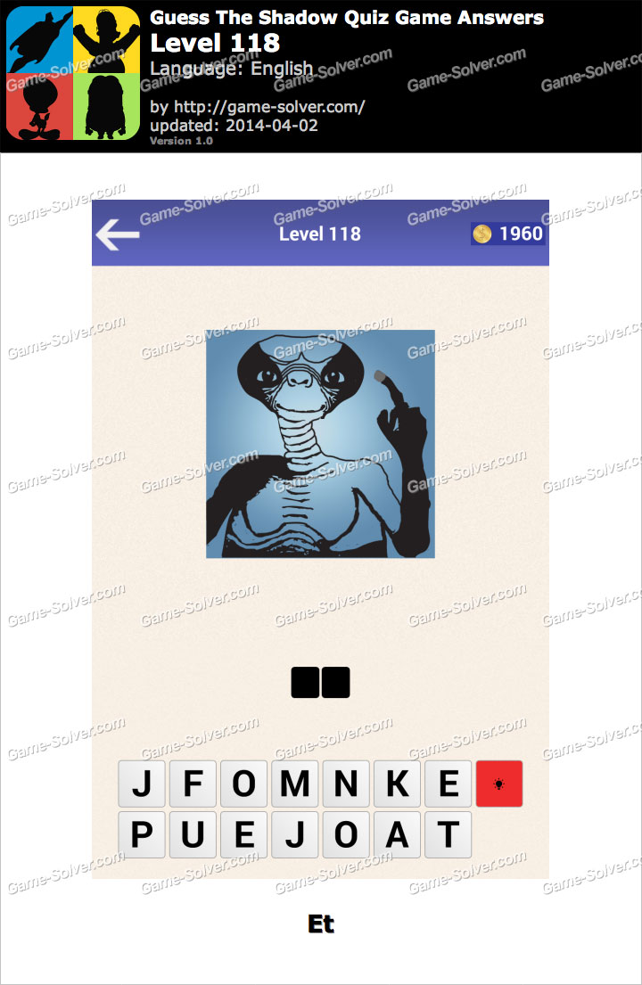 Guess The Shadow Quiz Game Level 118 • Game Solver